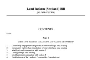 Land Reform (Scotland) Bill (6) – Stage 1 response - Land Matters